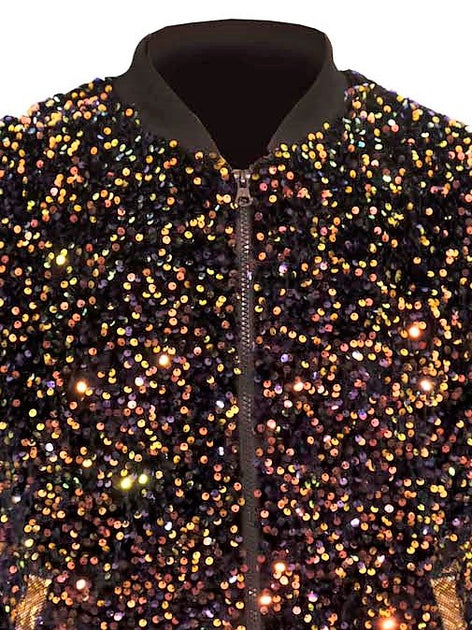 The Alchemist | Unisex Black Sequin Bomber Jacket | State of Disarray ...